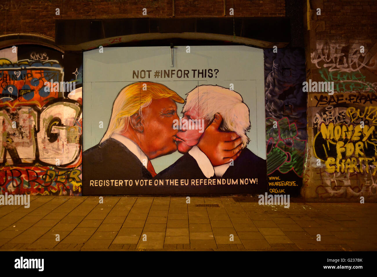 Bristol, UK. 23rd May, 2016. Bristol Stokes Croft. Brexit Street Art ...