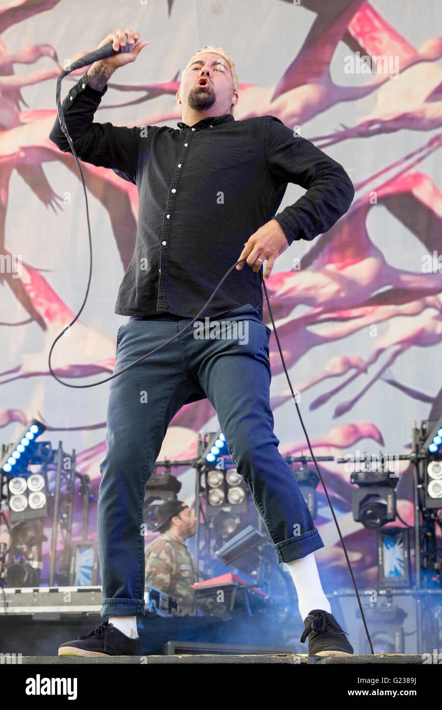 Columbus, Ohio, USA. 22nd May, 2016. Singer CHINO MORENO of Deftones ...