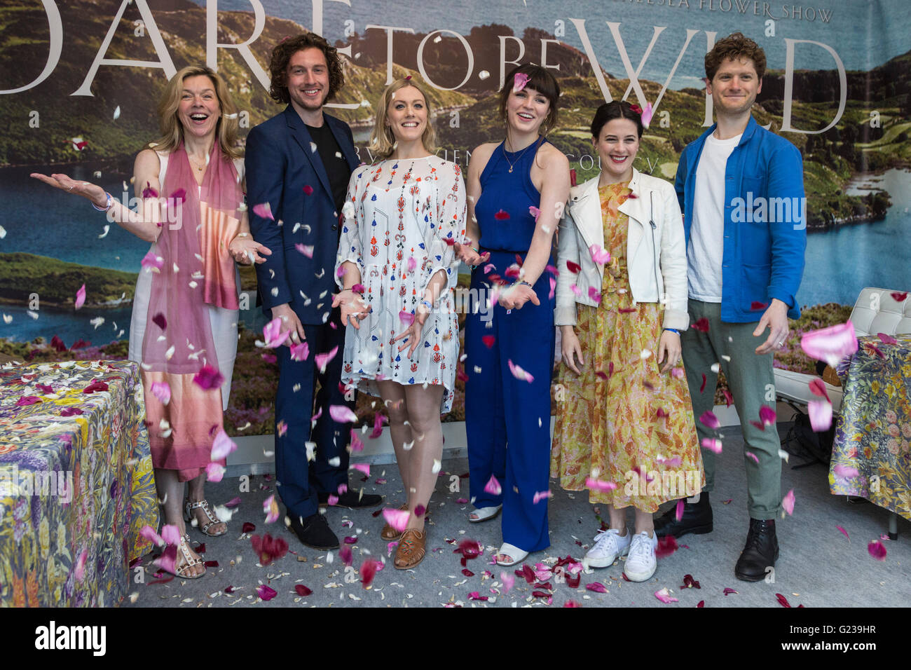 London, UK. 23 May 2016. L-R: Janie Dee, Rory Fleck-Byrne, Grace Carter ...