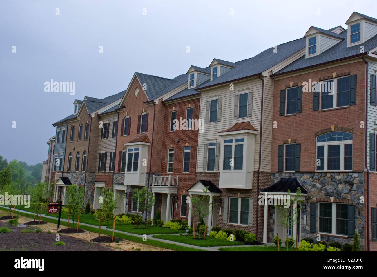 Planned community residential building housing development hi-res stock ...