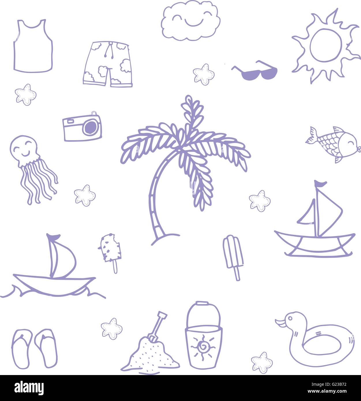 Pencil doodles sun hi-res stock photography and images - Alamy