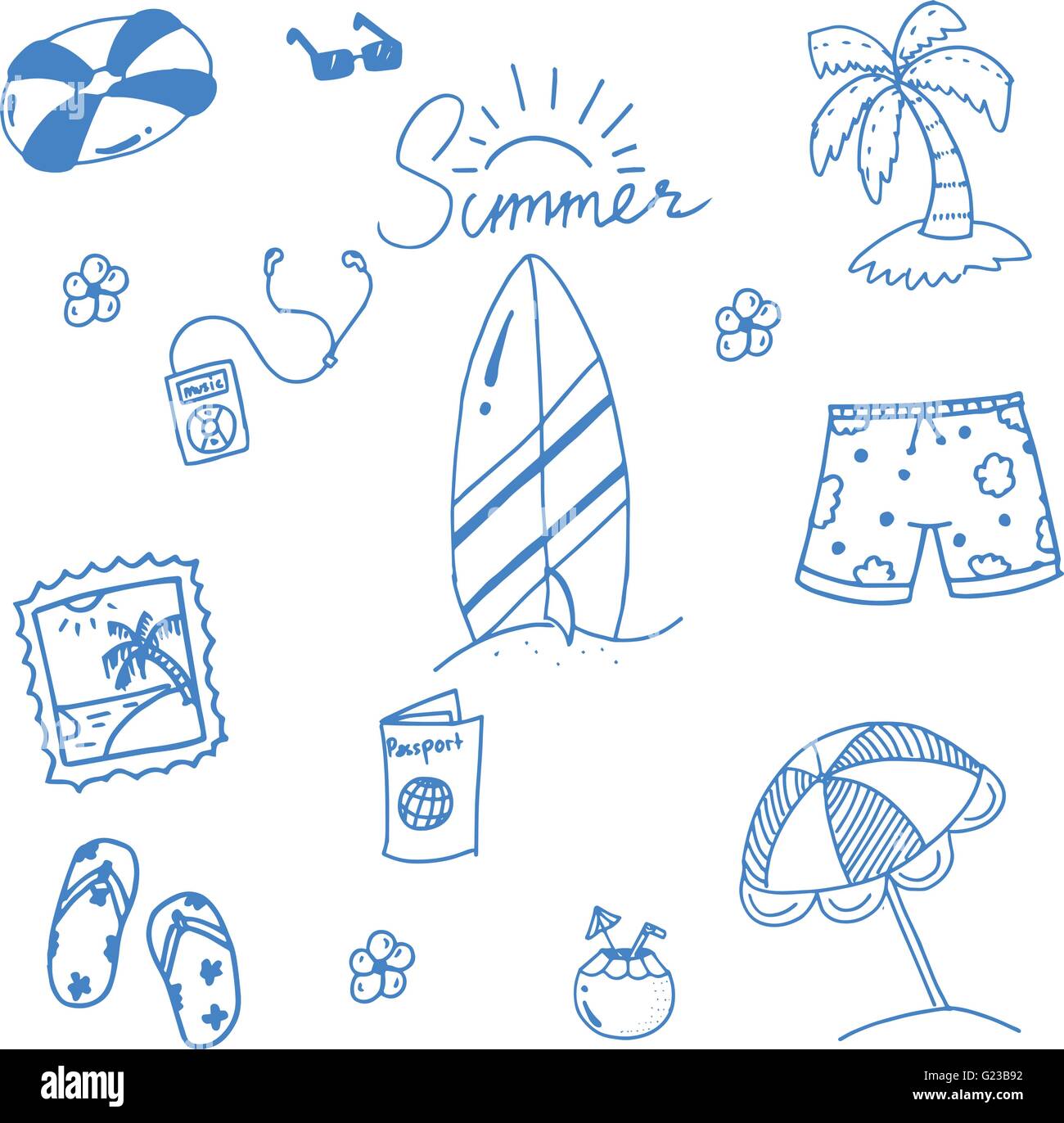 Pencil doodles sun hi-res stock photography and images - Alamy