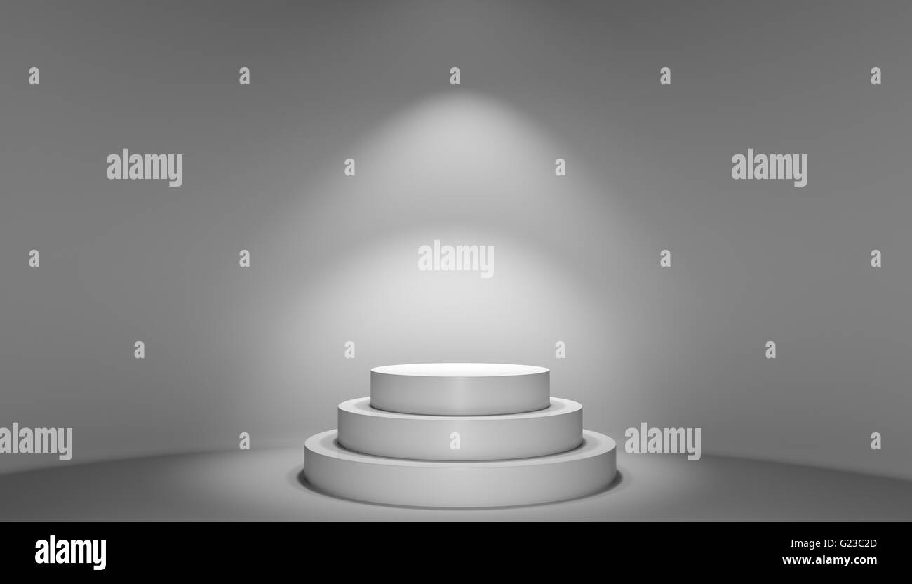 Shiny stage illuminated by spotlight Stock Photo - Alamy