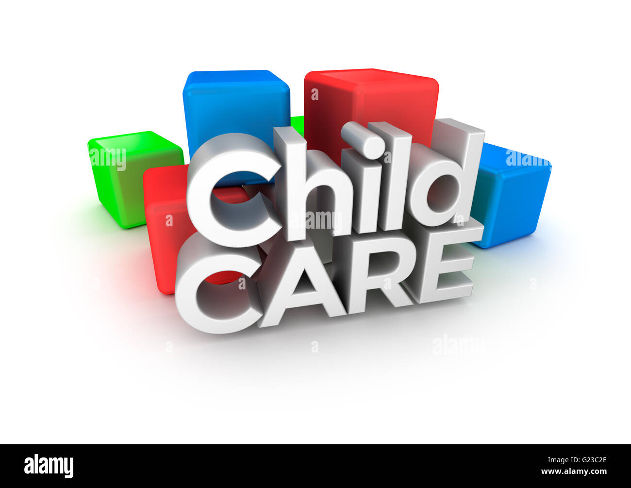 Child Care word, 3d Concept Stock Photo - Alamy