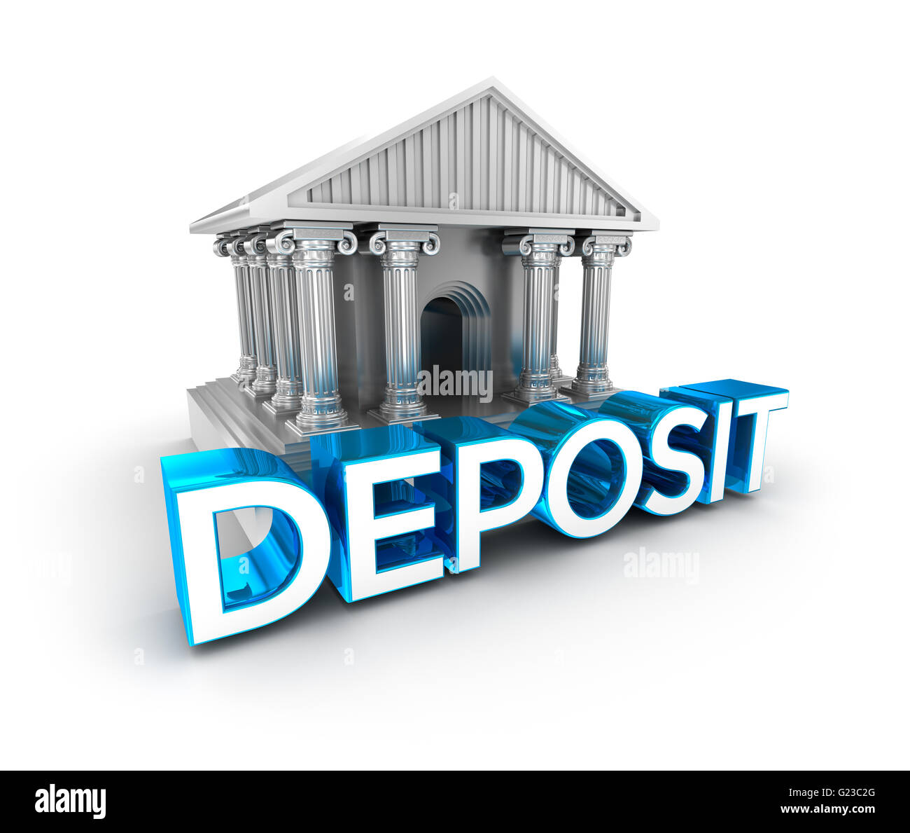 Deposit text, concept 3d icon Stock Photo - Alamy