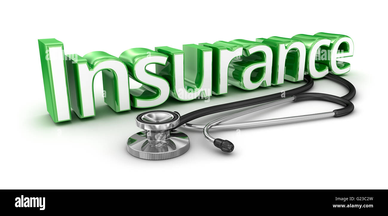Insurance medicine text, 3d Concept Stock Photo - Alamy