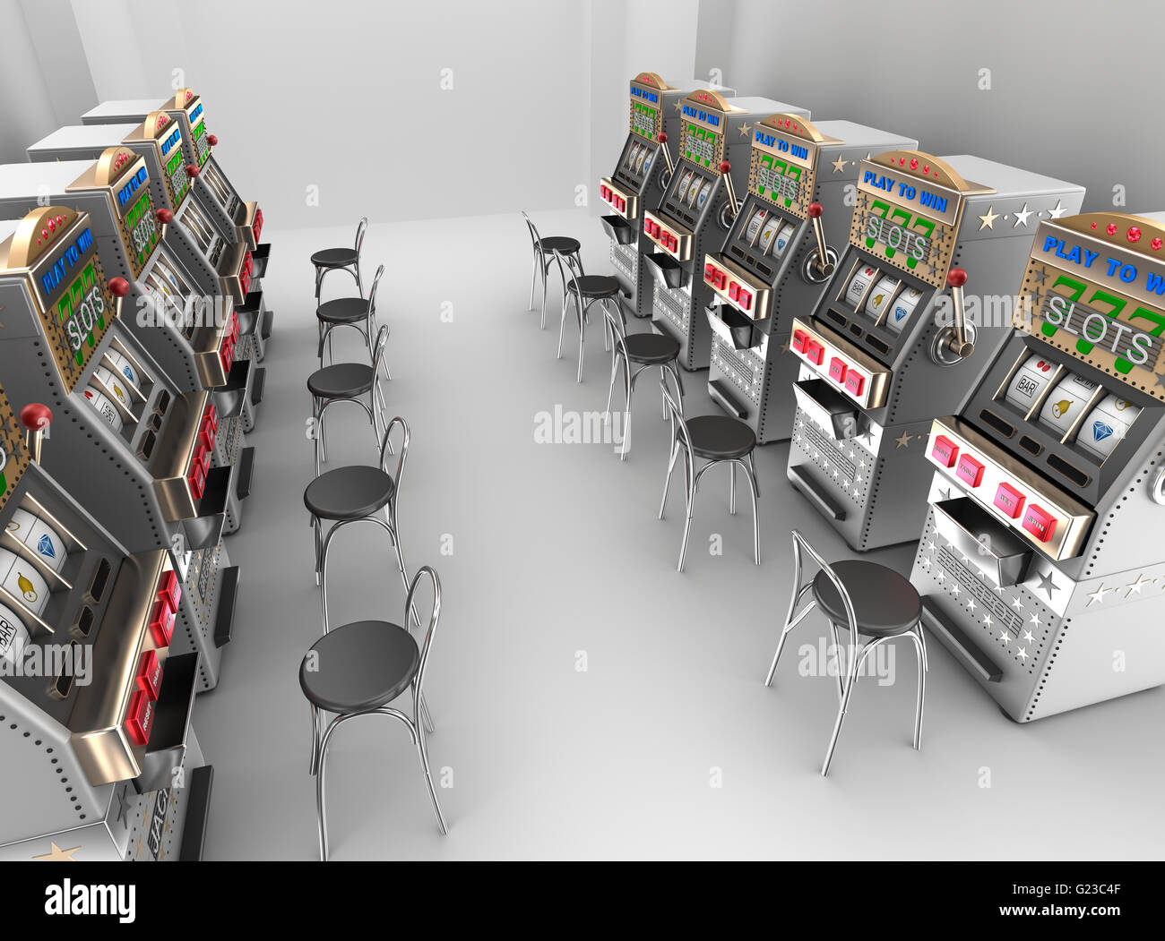 Casino slot machine with chair hi-res stock photography and images - Alamy