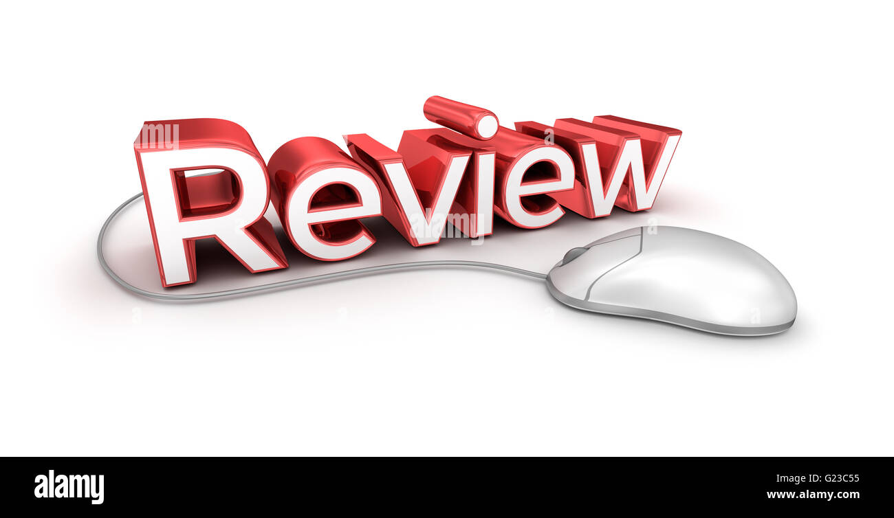 Review text, 3d Concept isolated on white Stock Photo - Alamy