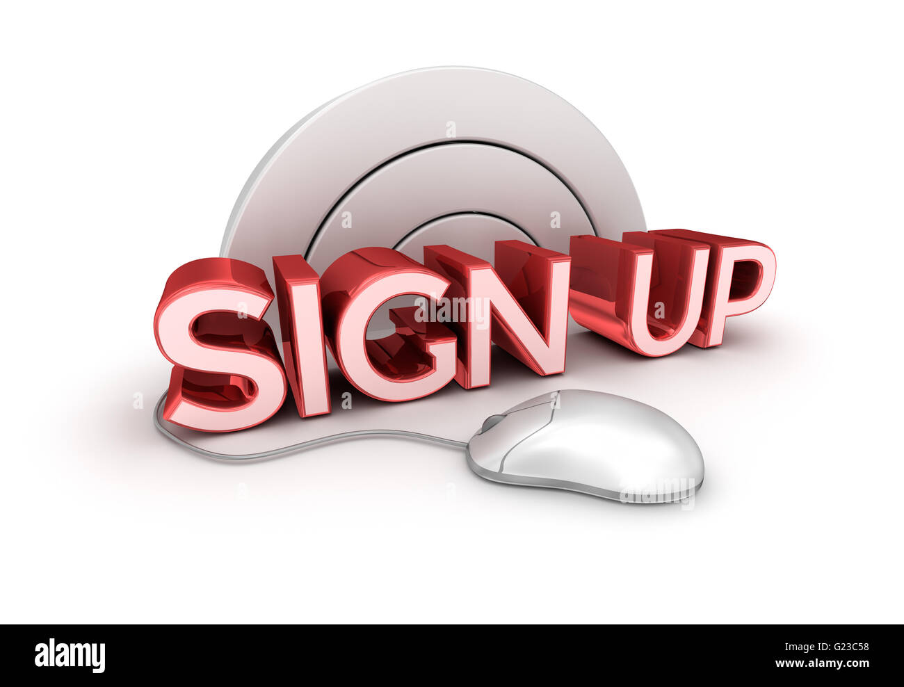Sign Up text, 3d Concept isolated on white Stock Photo - Alamy