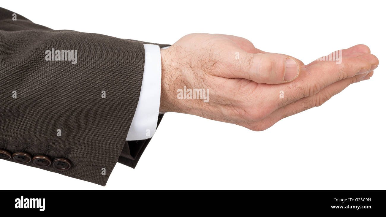 Man hand sign isolated on white Stock Photo - Alamy