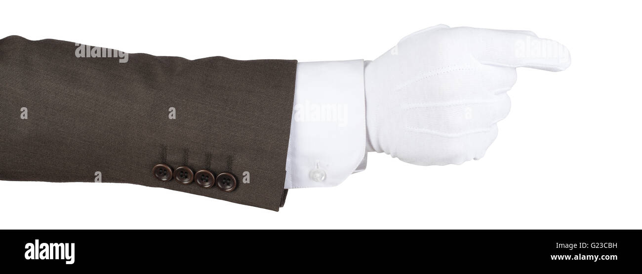 Human hand in white glove hi-res stock photography and images - Alamy