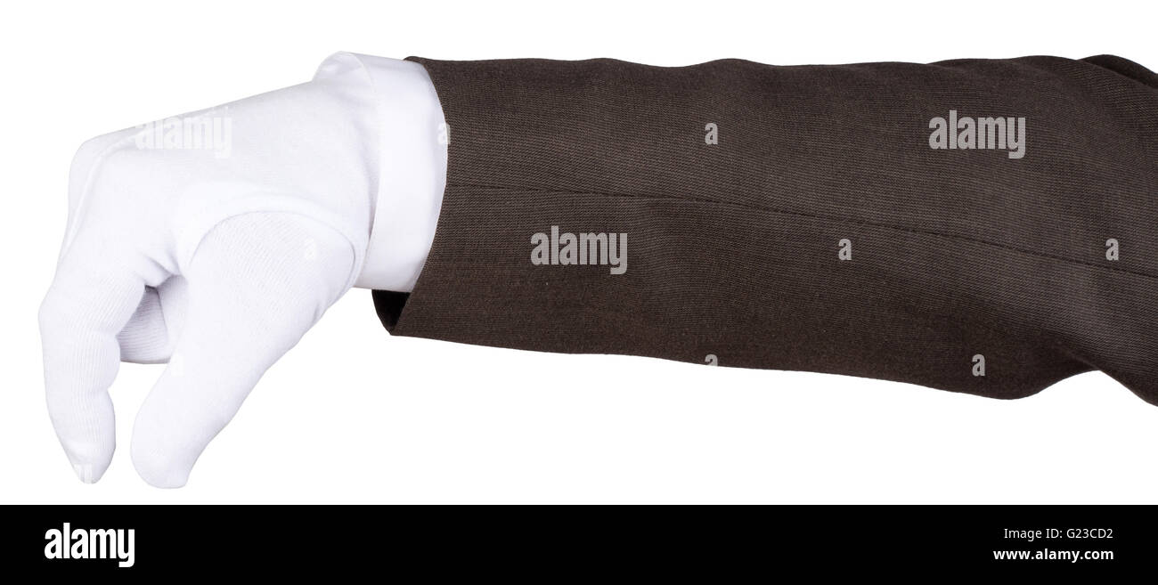 Human hand in white glove Stock Photo - Alamy