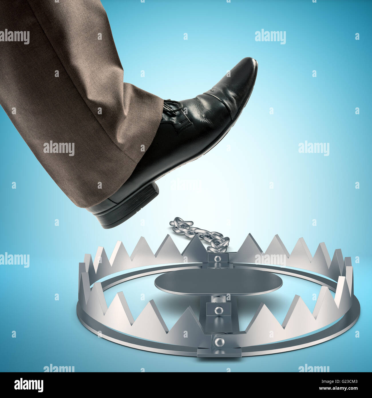 Man leg in steel hi-res stock photography and images - Alamy