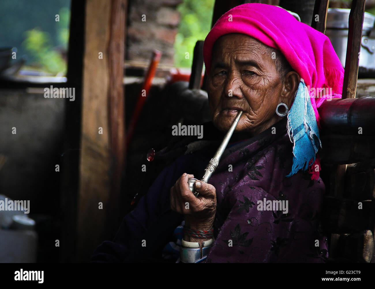 This is a portrait of the old woman. She is one of the minority of ...