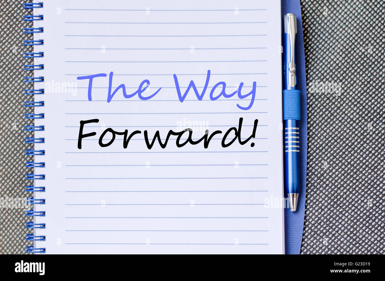 The way forward text concept write on notebook Stock Photo - Alamy
