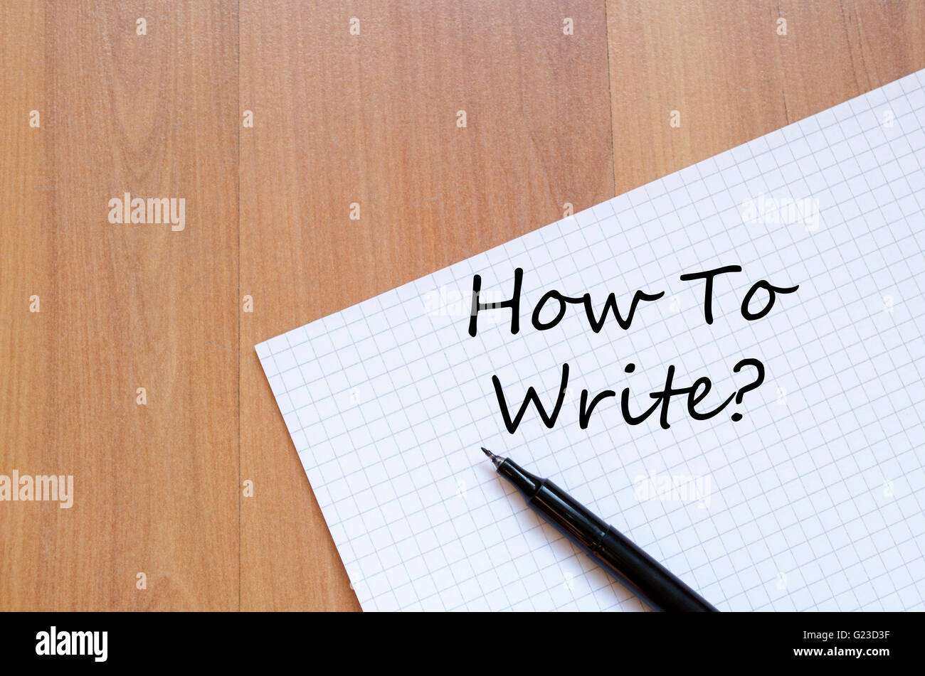 How to write text concept write on notebook Stock Photo - Alamy