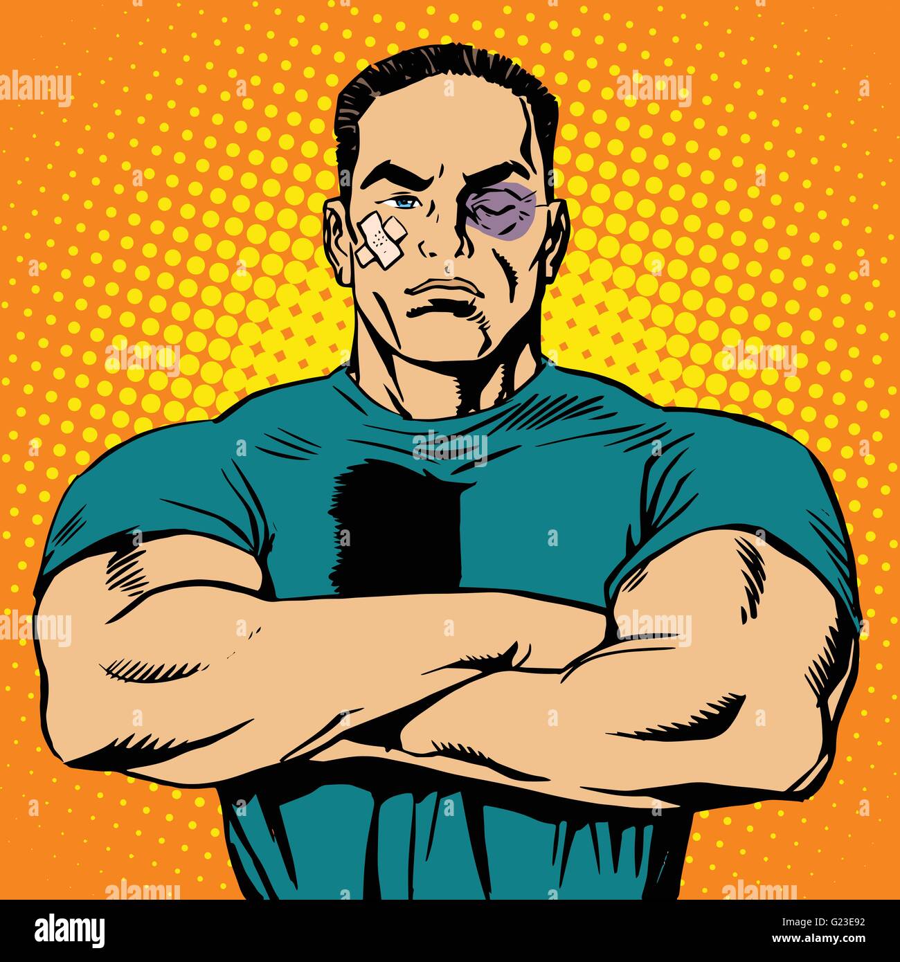 Strong man after a fight Stock Vector Image & Art - Alamy