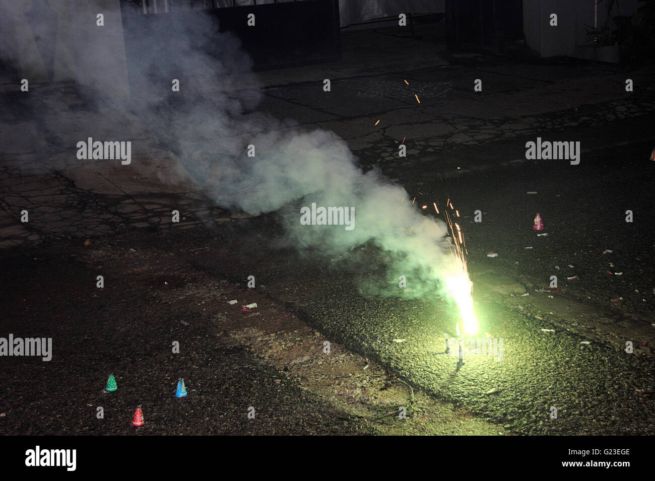 Firework smoke hi-res stock photography and images - Alamy