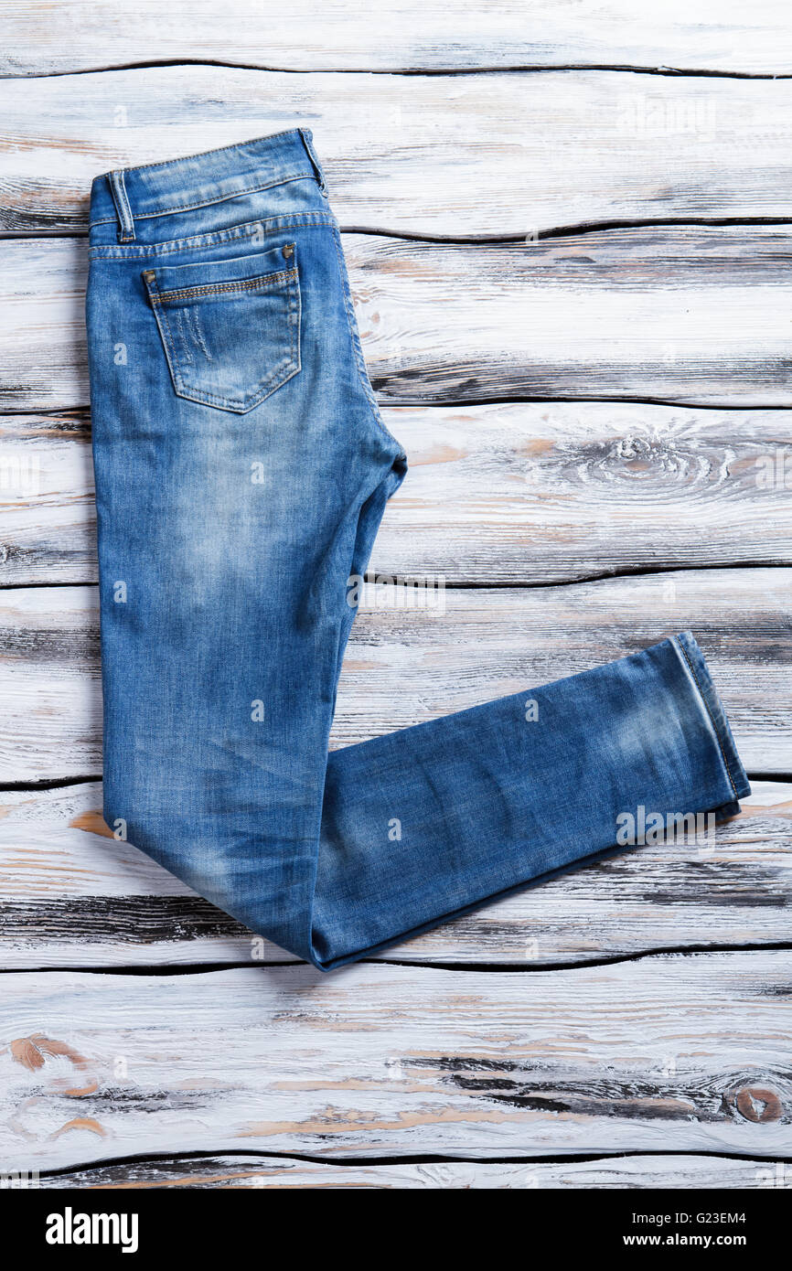 Casual jeans of blue color Stock Photo - Alamy