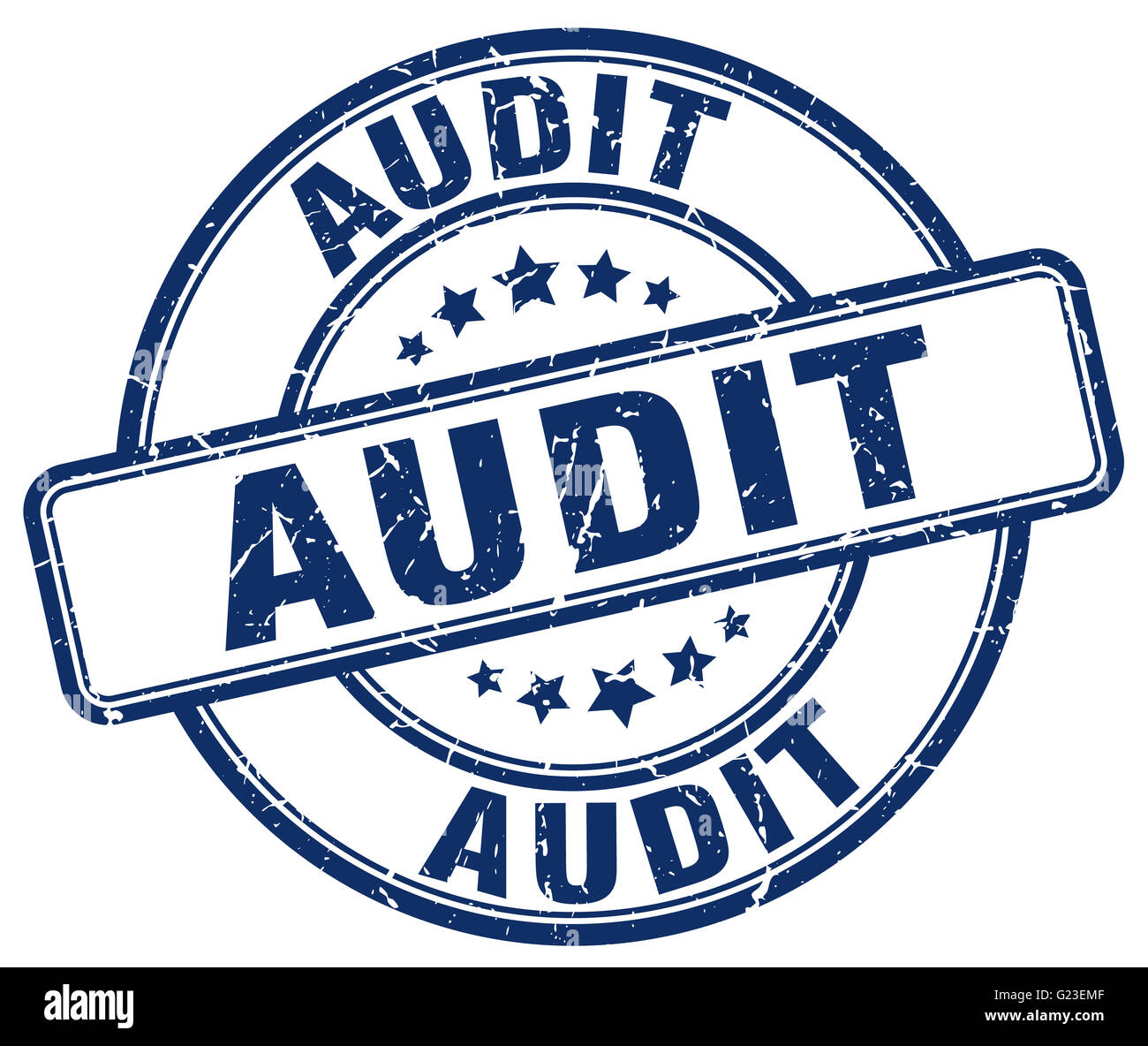 audit blue grunge round vintage rubber stamp Stock Photo - Alamy