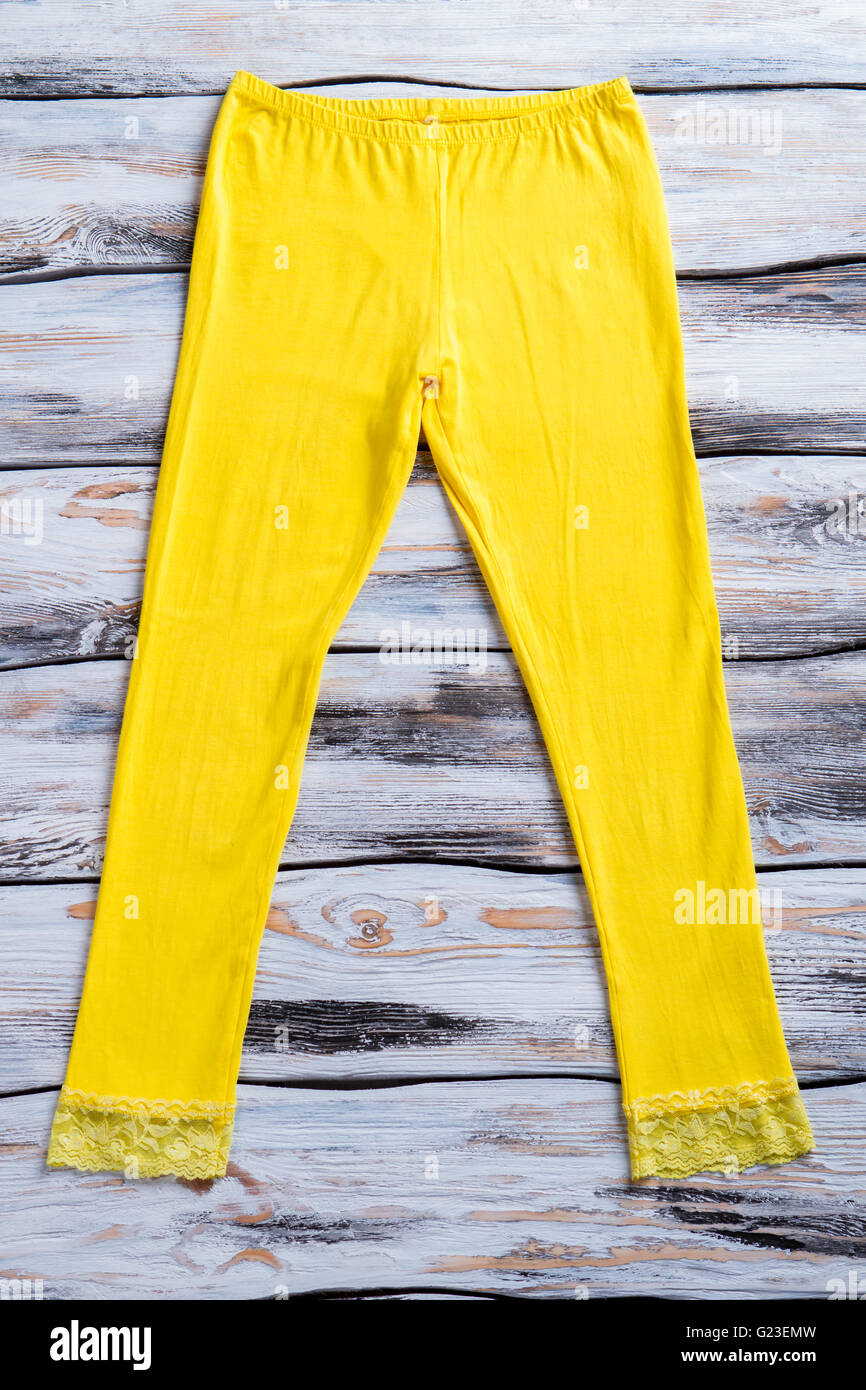 Casual yellow pants Stock Photo - Alamy