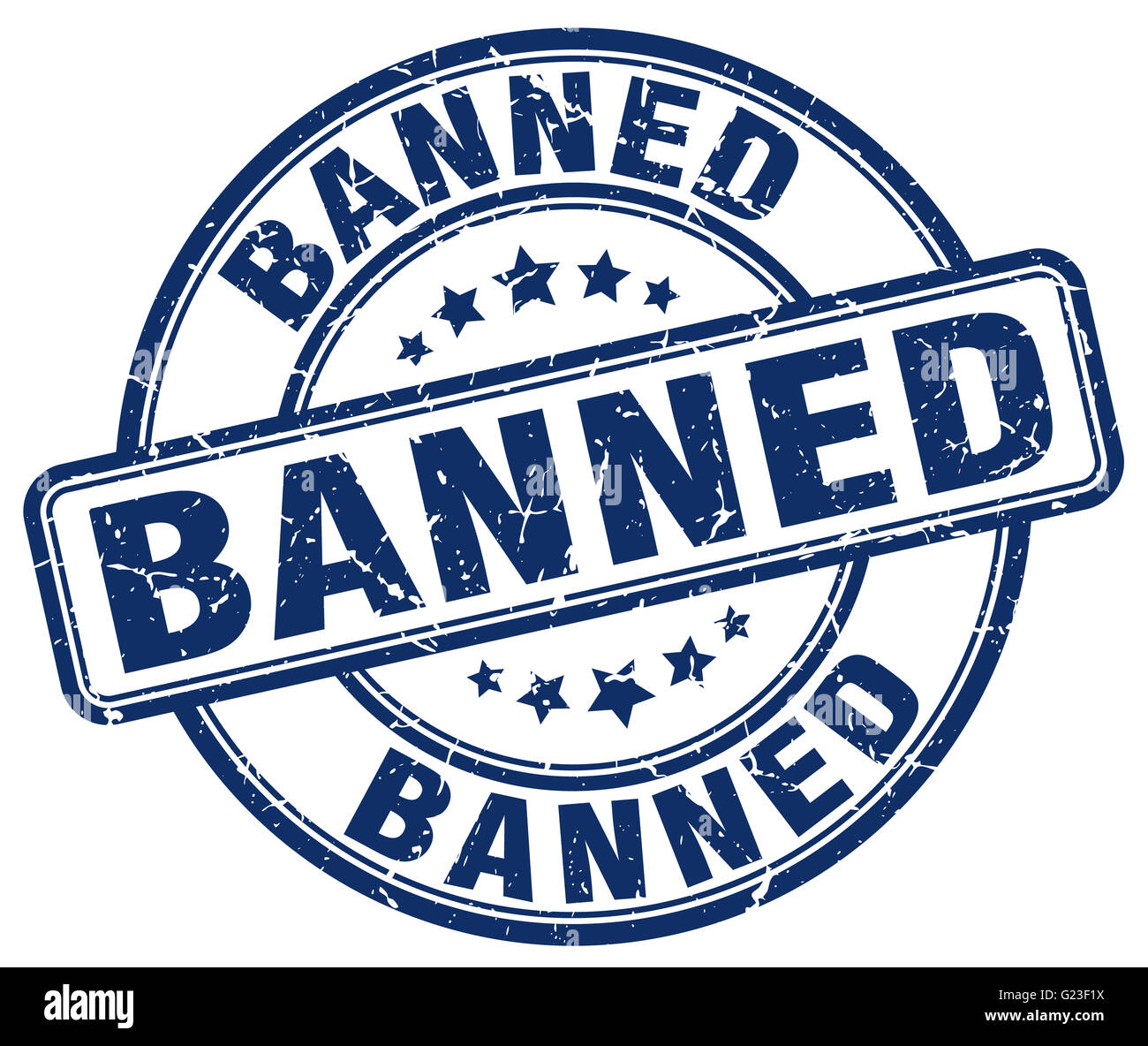 Round banned stamp hi-res stock photography and images - Alamy