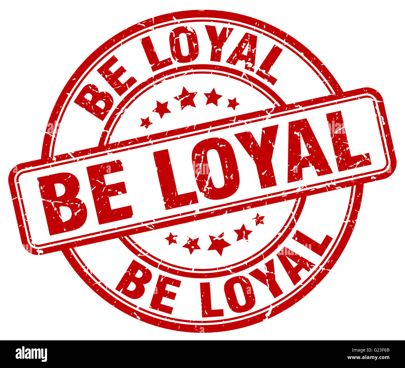 be loyal red grunge round vintage rubber stamp Stock Photo - Alamy