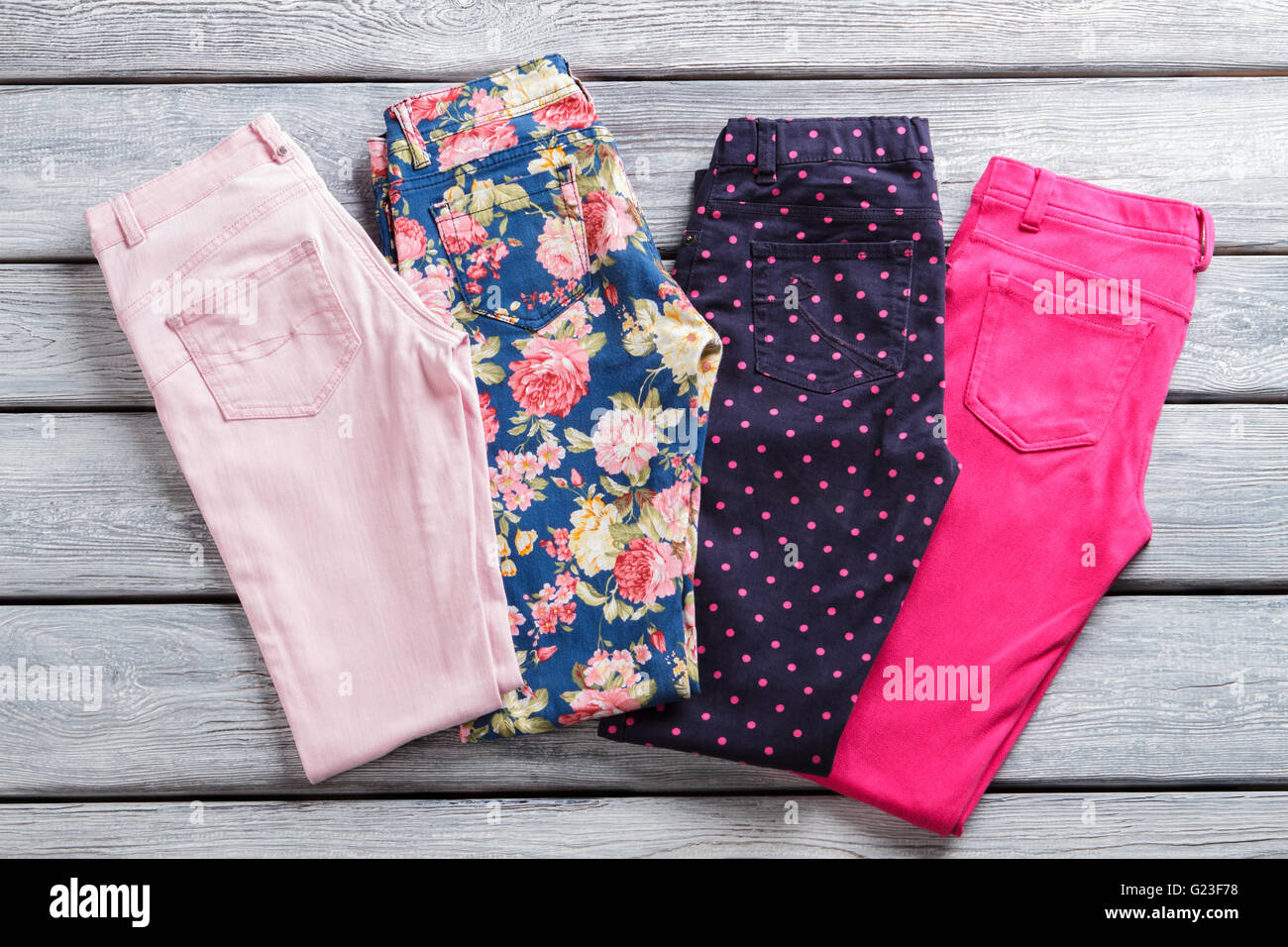 Colorful female pants Stock Photo - Alamy
