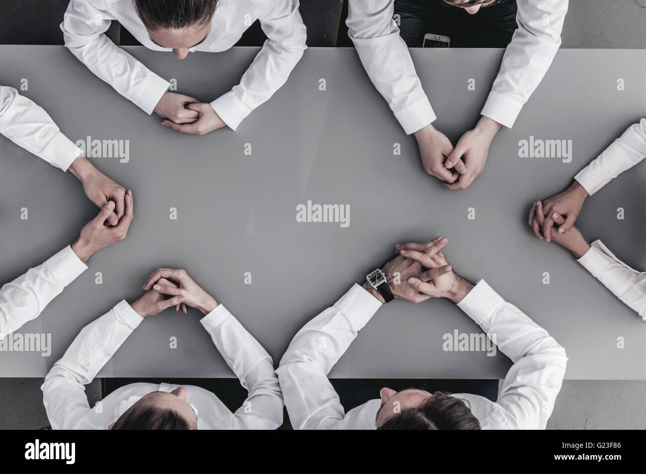 Meeting top view hi-res stock photography and images - Alamy