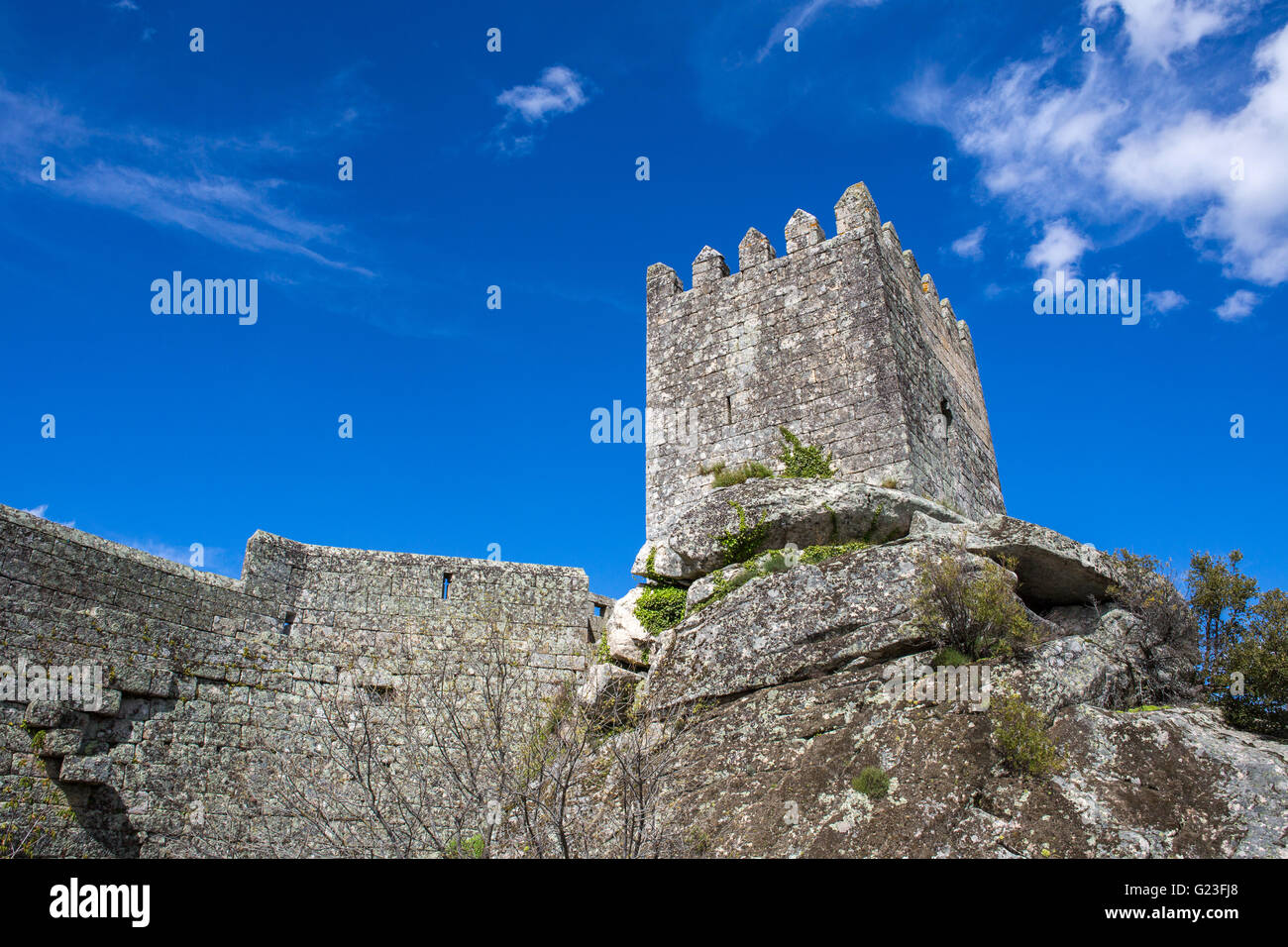 Sortelha Castle, Historic village near Covilha, Portugal Stock Photo ...