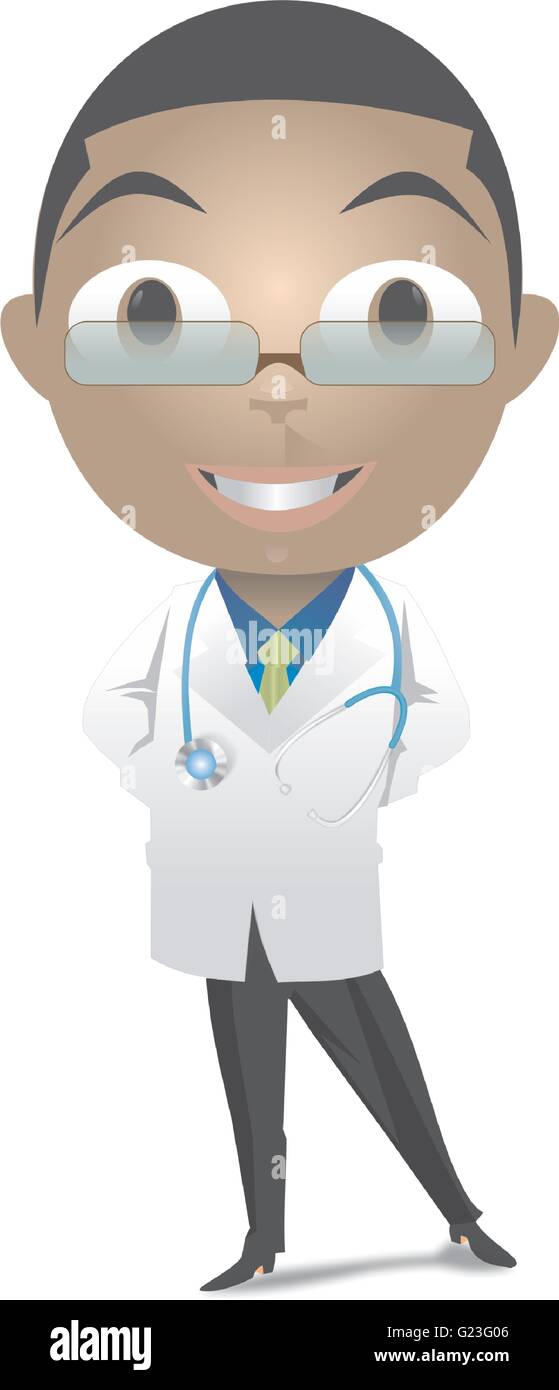 Smiling female african doctor Stock Vector Images - Alamy