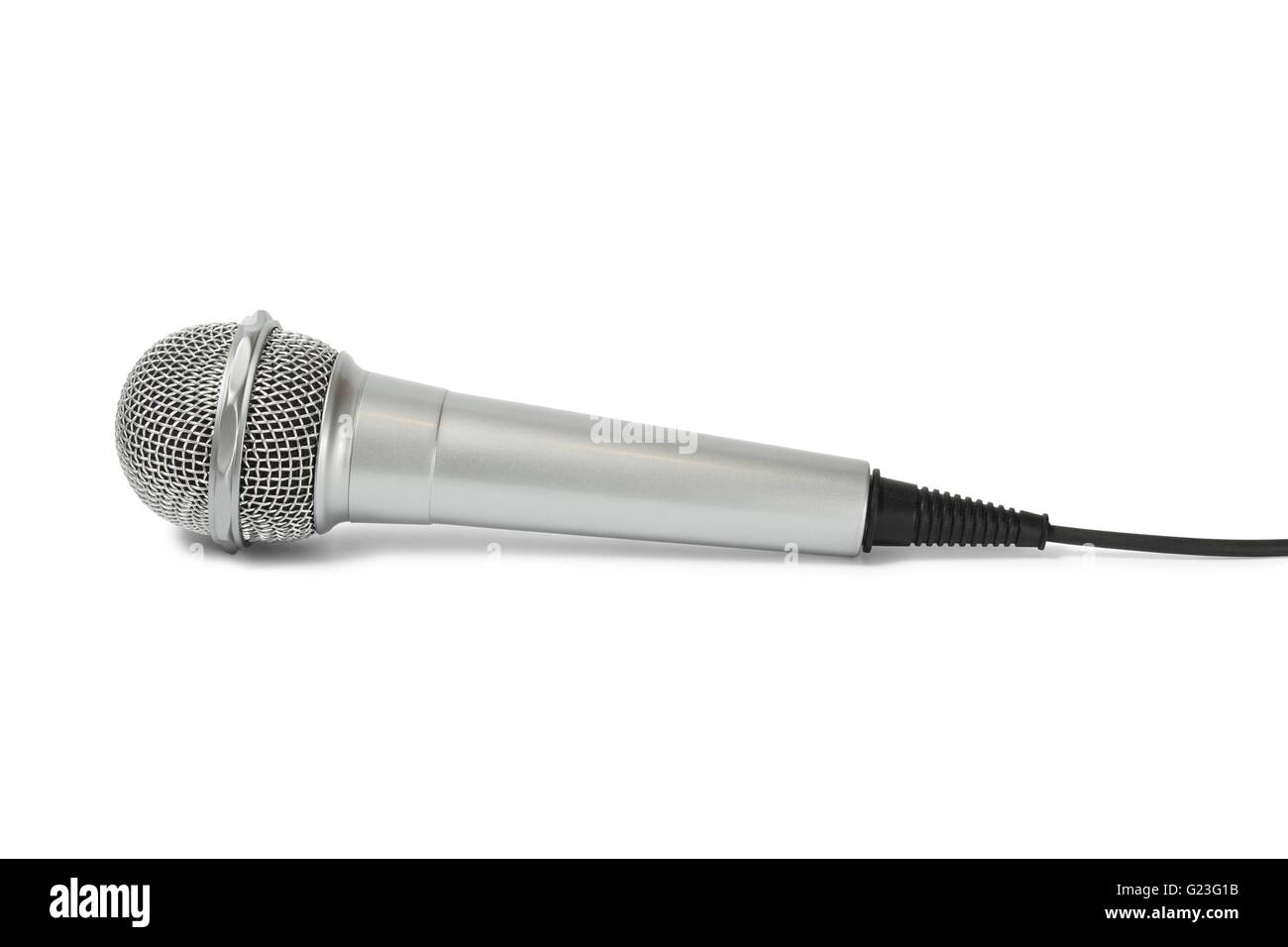 Microphone on white Stock Photo - Alamy