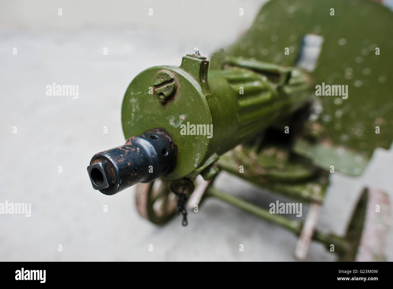 Old vintage machine gun, Maxim's system. Maxim gun Stock Photo - Alamy