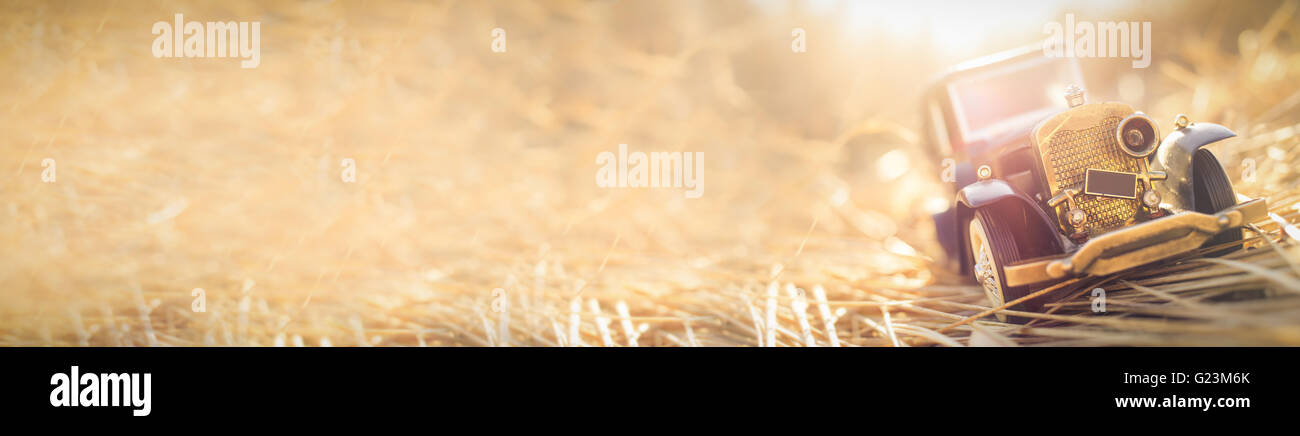 Vintage car wide banner Stock Photo - Alamy