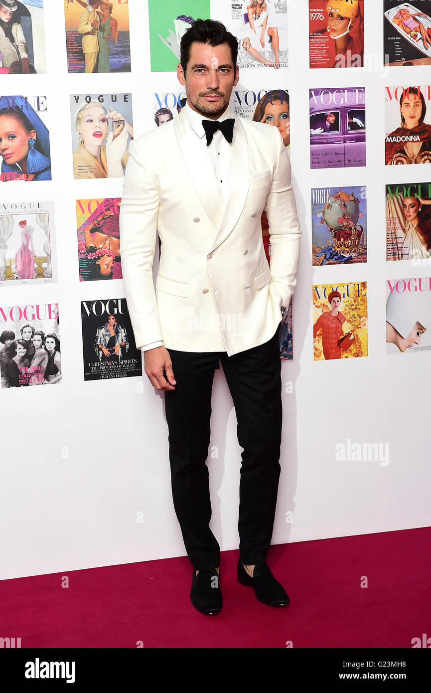 David Gandy attending The Vogue 100 Gala Dinner at East Albert Lawn ...