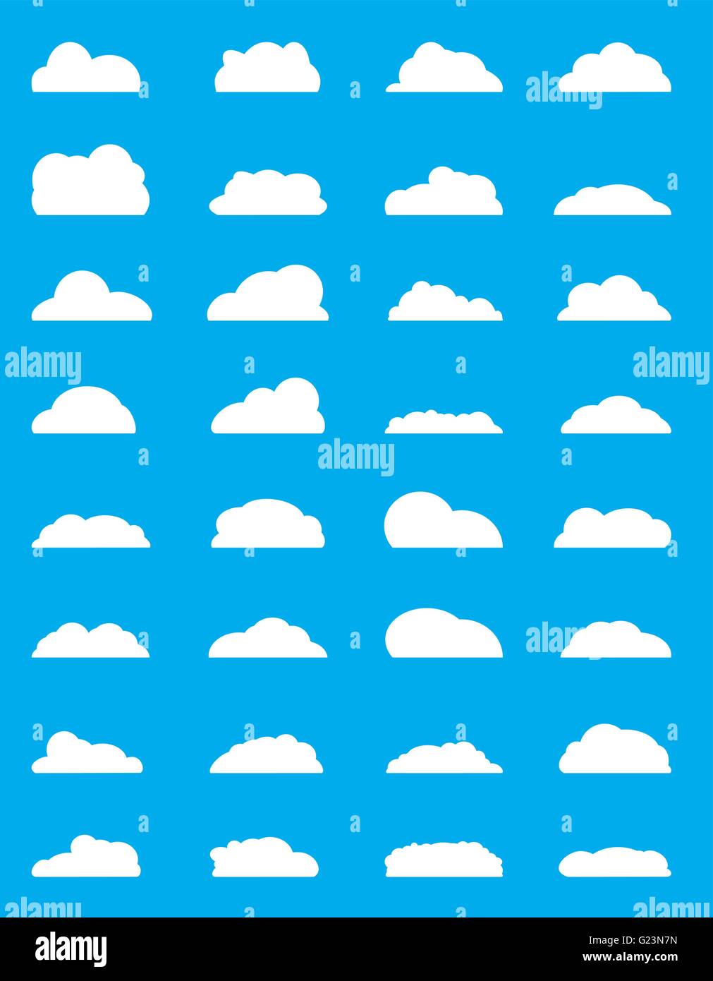 Set of different Cloud. Vector Illustration Stock Vector Image & Art ...