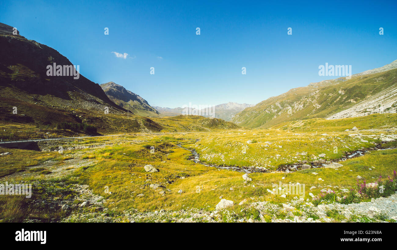 Panoramic view green mountains in hi-res stock photography and images ...