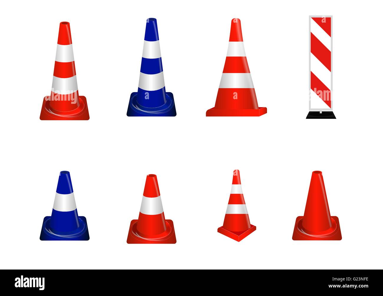 Set of Road signs. Orange Badge guardrails on transparent backgr Stock ...