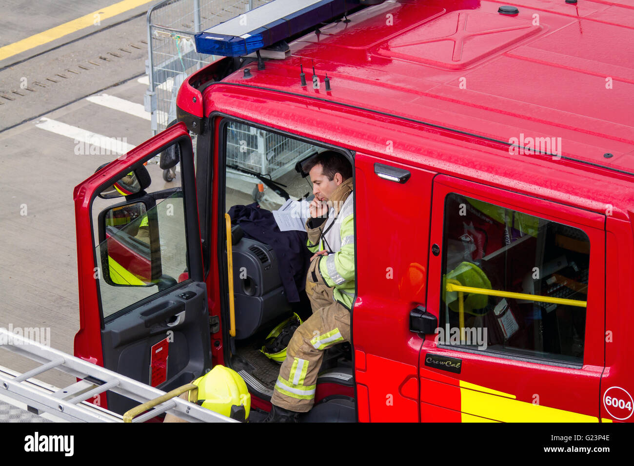Kent Firefighters take part in a Hazmat Exercise Stock Photo - Alamy