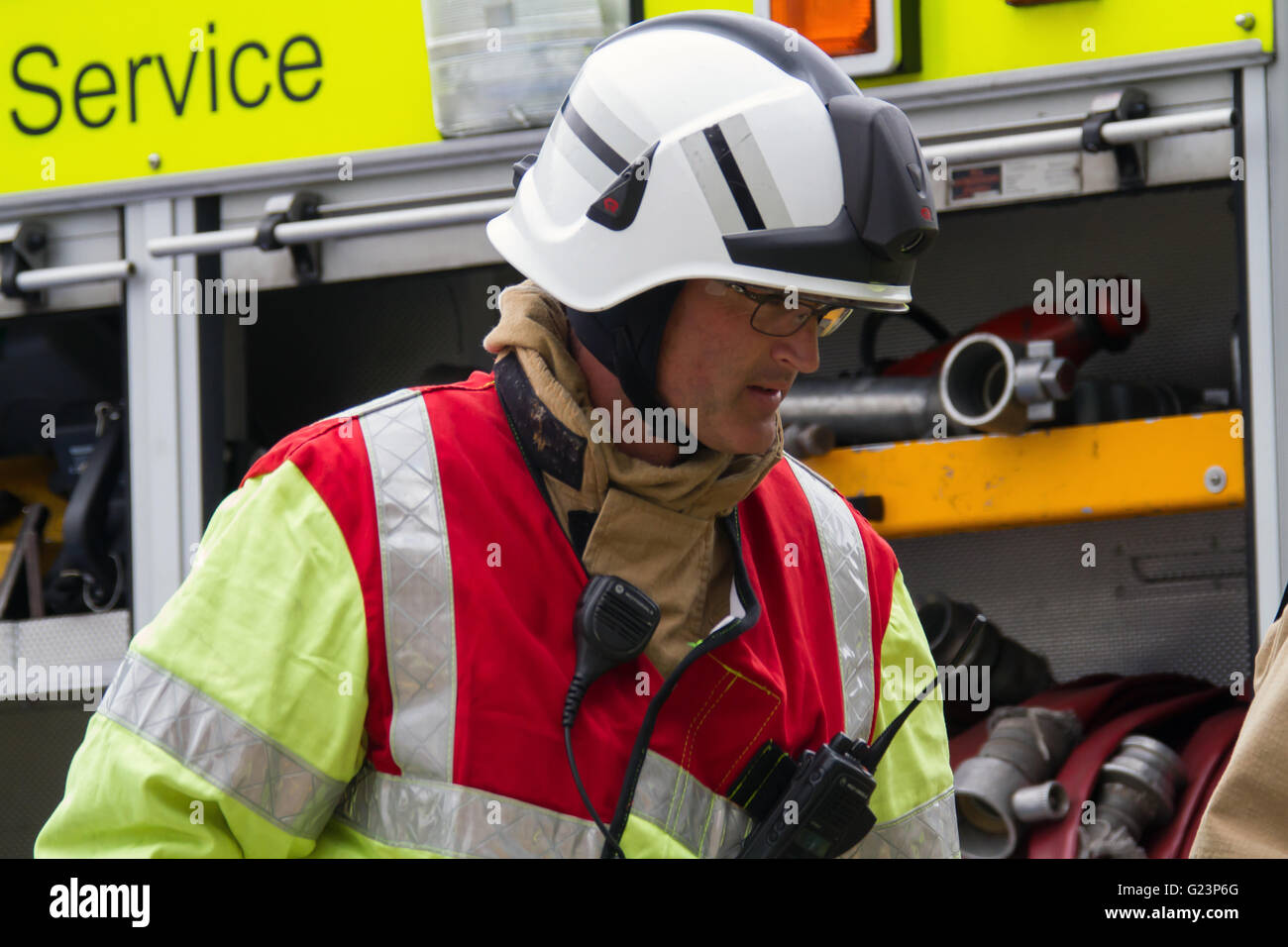 Senior officer controlling part of a training exercise in Kent Stock ...
