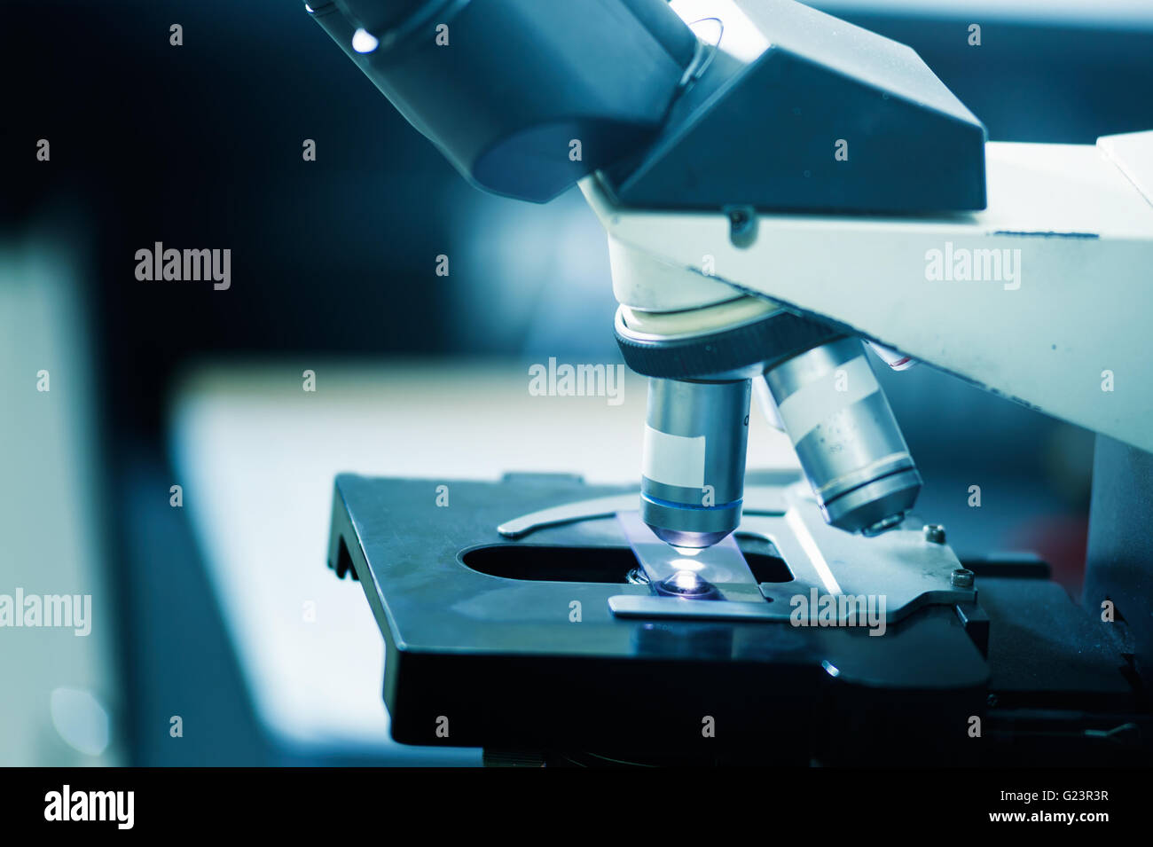 eye microscope for diagnostic disease in hospital laboratory Stock ...