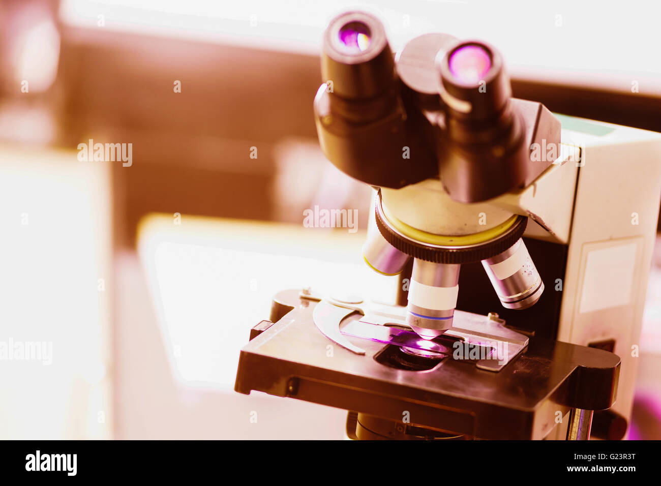 eye microscope for diagnostic disease in hospital laboratory Stock ...