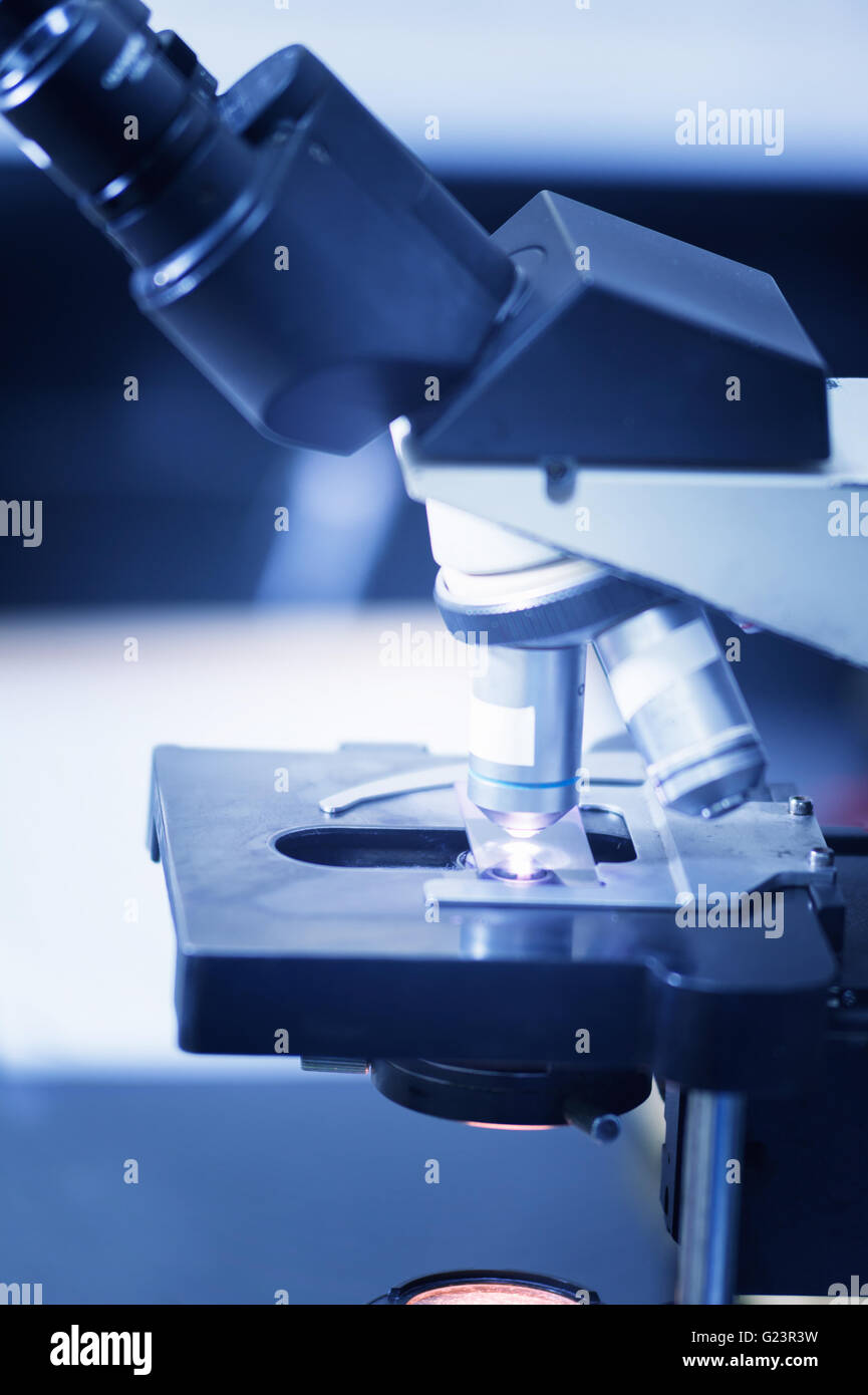 eye microscope for diagnostic disease in hospital laboratory Stock ...