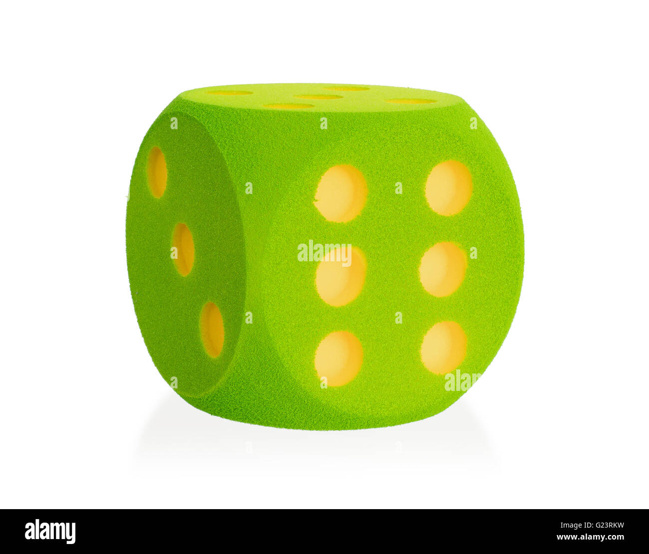 Large green foam die isolated on white set - 6 Stock Photo - Alamy