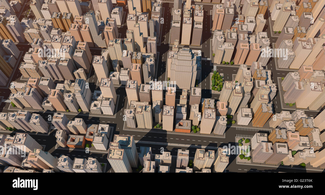 City background 3d render aerial hi-res stock photography and images ...