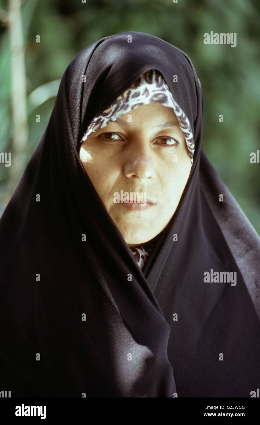 A portrait of Iranian politician and womens rights activist Faezeh ...