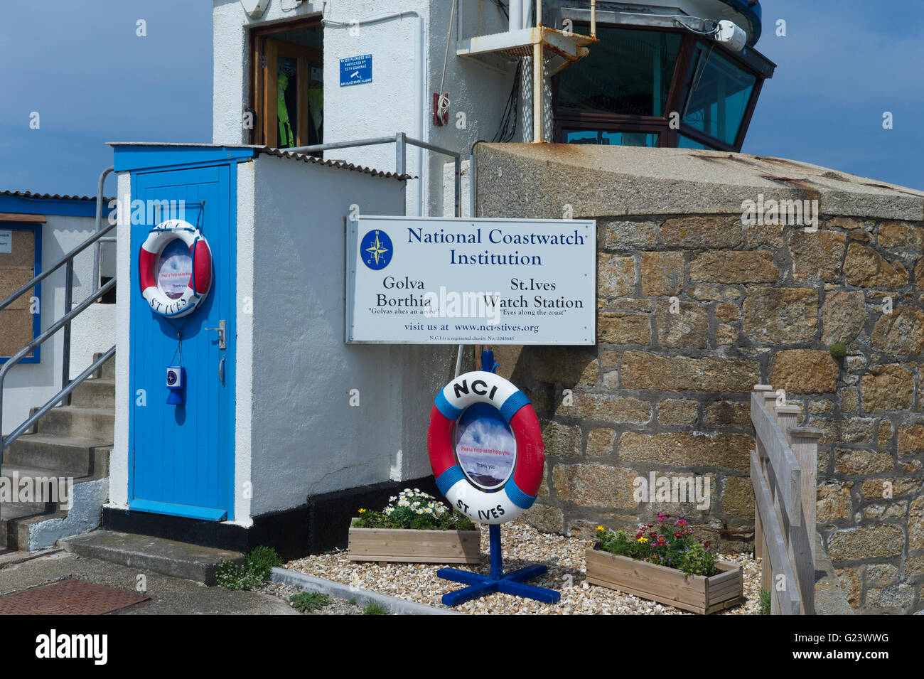 National Coastwatch Institution in St Ives Cornwall Stock Photo - Alamy