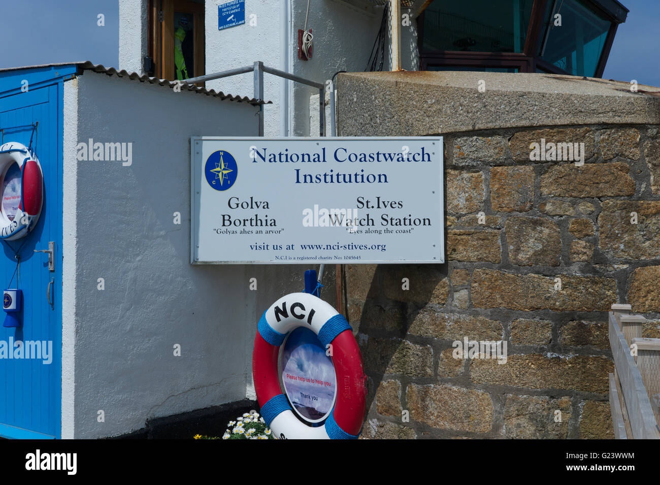 National Coastwatch Institution in St Ives Cornwall Stock Photo - Alamy