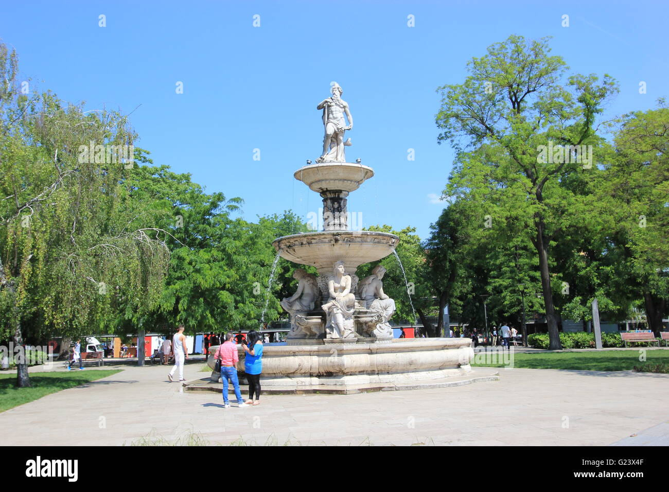Fountain, Pest, Budapest, Hungary Stock Photo - Alamy