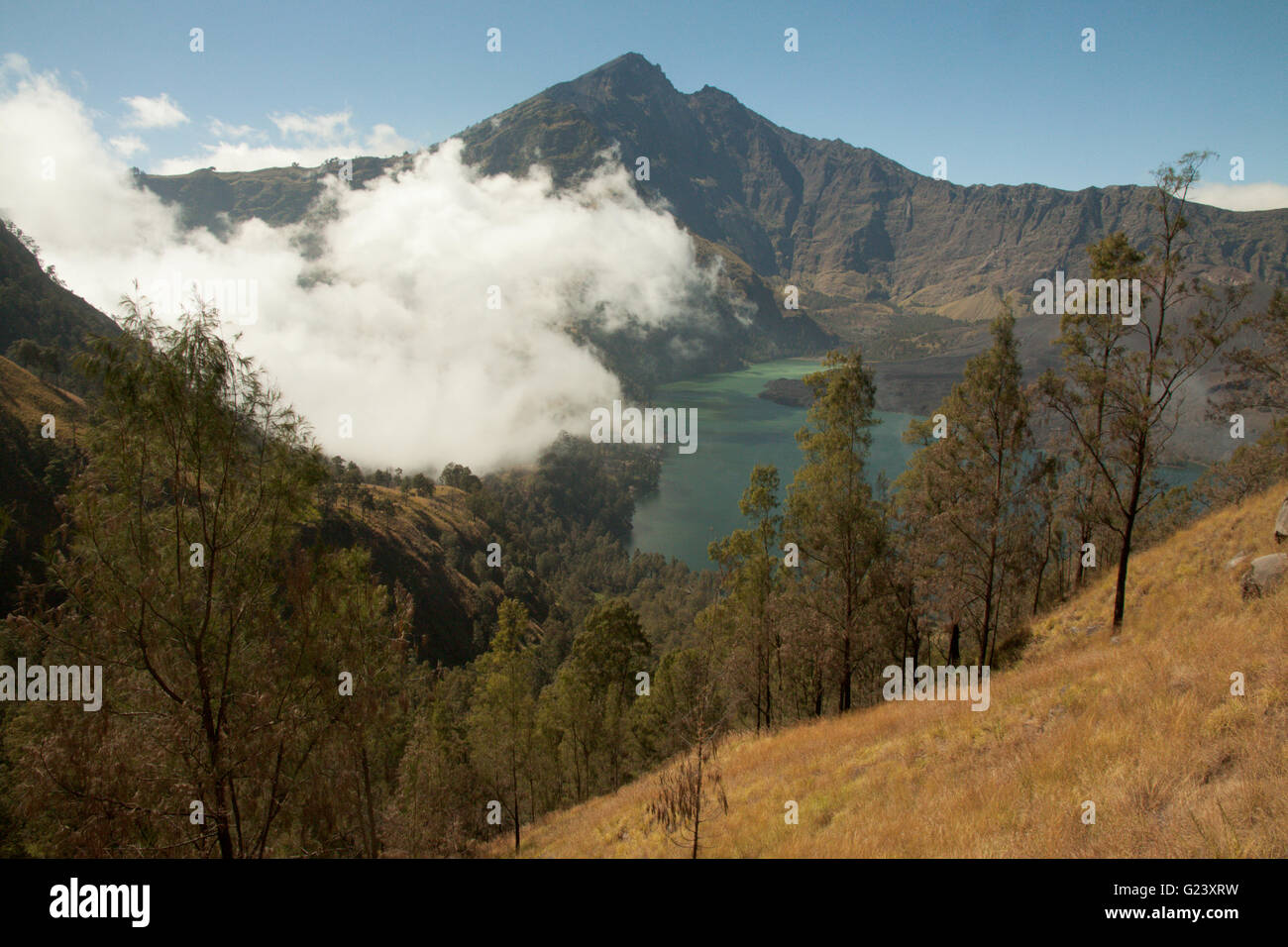 Rinjani Mountain Vulcano beautiful view Stock Photo - Alamy